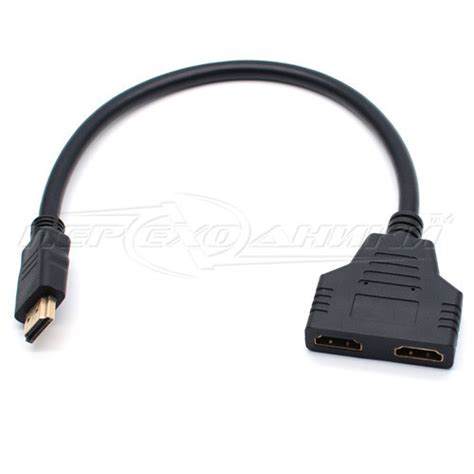 Пассивный Splitter HDMI (M) to 2x HDMI (F), тонкий | Переходники ТМ.