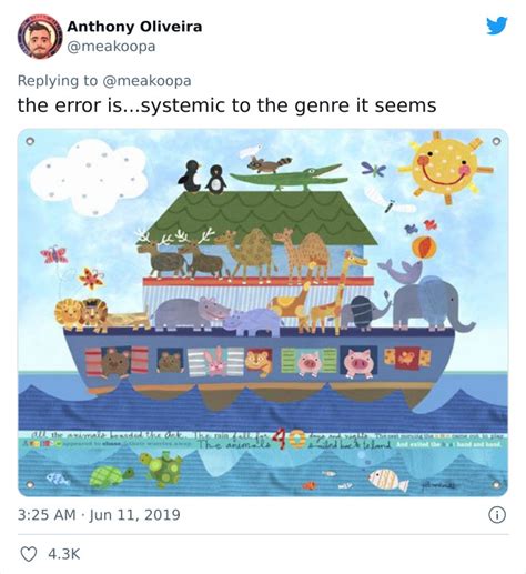 The Error Is Systemic To The Genre It Seems Writer Reveals How Noahs Ark Illustrations