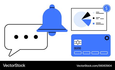 Notification Alert With Chat Analytics Royalty Free Vector