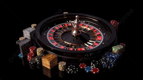 검정색 배경 3d 렌더링된 룰렛 휠에 에이스 카드 칩과 주사위 노름꾼 포커 테이블 카지노 룰렛 배경 일러스트 및 사진 무료