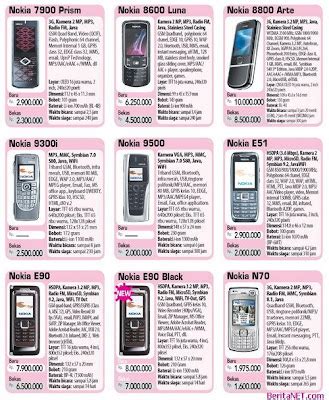 Daftar Jual Beli Harga Murah Daftar Harga Hp Handphone Ponsel Nokia