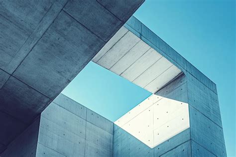 Abstract Geometric Architecture Detail Modern Concrete Structure Building Premium Ai Generated