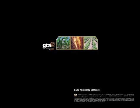 Sgis Agronomy Software Agco Advanced Technology Solutions