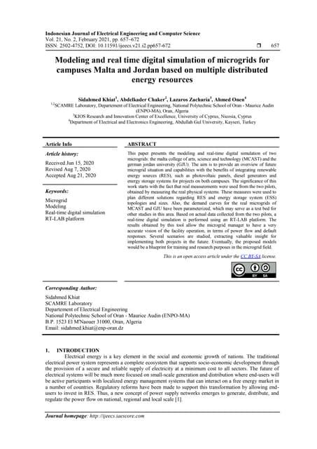 modeling and real time digital simulation of microgrids for campuses