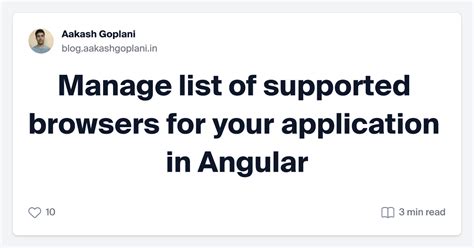 manage list of supported browsers for your application in angular