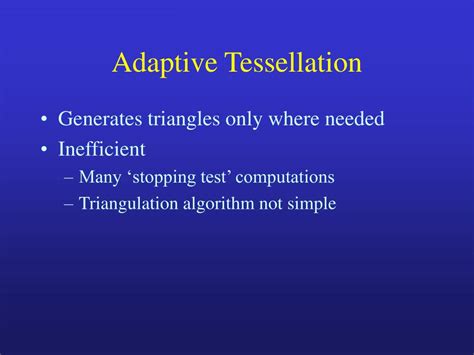 Ppt View Dependent Adaptive Tessellation Of Spline Surfaces