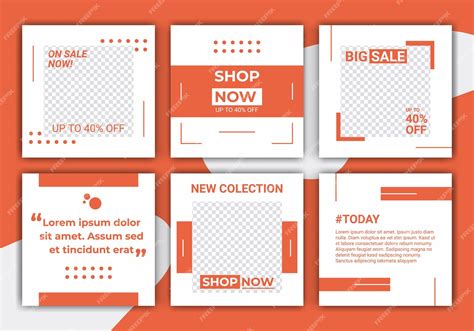 소셜 미디어용 추상 템플릿 포스트 현대 Ig 포스트 피드 오렌지색 복고풍 Ig 템플릿 Ig 프레임은 미니멀한 스타일의 웹 배너 광고로 주황색과 흰색을 사용한 판촉 디자인을