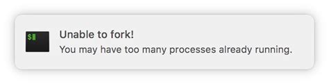 Macos Iterm Unable To Fork Too Many Processes Stack Overflow