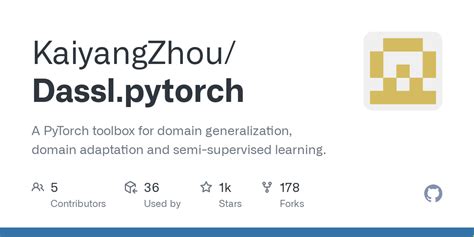 Github Kaiyangzhoudasslpytorch A Pytorch Toolbox For Domain