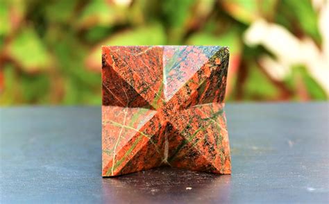 Large 80mm Natural Red Unakite Stone Sacred Quartz Healing Etsy