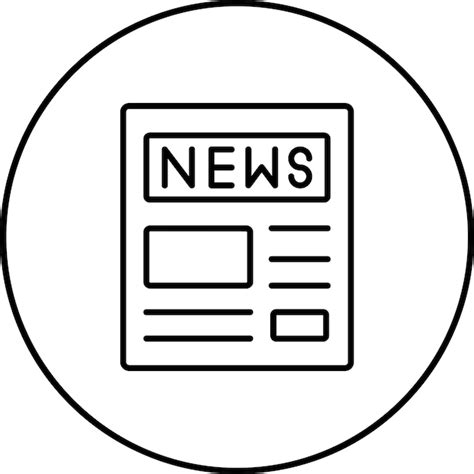 Icono De Las Noticias Vector Premium