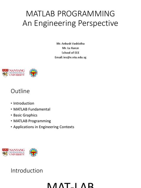 Matlab Programming An Engineering Perspective Pdf Trigonometric Functions Sine