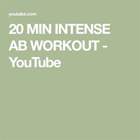 20 Min Intense Ab Workout Youtube Intense Ab Workout Abs Workout