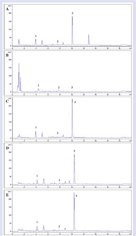 Representative Hplc Chromatogram Of Ca Vitexin And Ra In The Tl Leaf Download Scientific