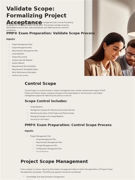 Validate Scope Formalizing Project Acceptance Pdf