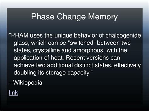 PPT Phase Change Memory PCM PowerPoint Presentation Free Download ID 4741546