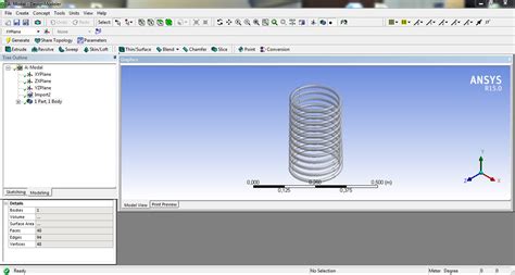 Modal Analysis In Spiral Spring Ansys Program Grabcad Tutorials