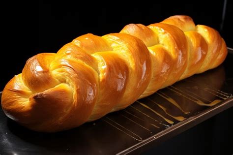 Twisted Braid Of Mango Coconut Sweet Bread Premium Ai Generated Image