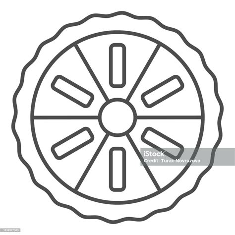 피자 망고 디저트 얇은 라인 아이콘 아시아 음식 개념 흰색 배경에 과일 피자 벡터 기호 모바일 개념및 웹 디자인을위한 개요 스타일 아이콘 벡터 그래픽 10에 대한 스톡 벡터