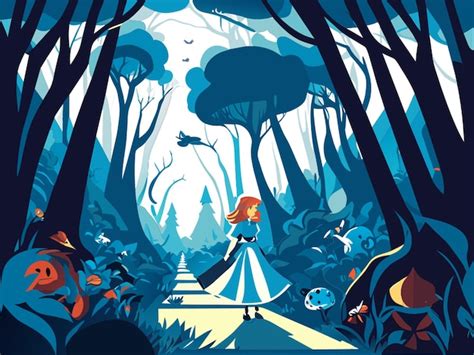 Alices Adventures In Wonderland Vector Illustration Premium Ai Generated Vector