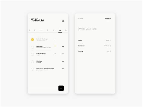 todo app ui design