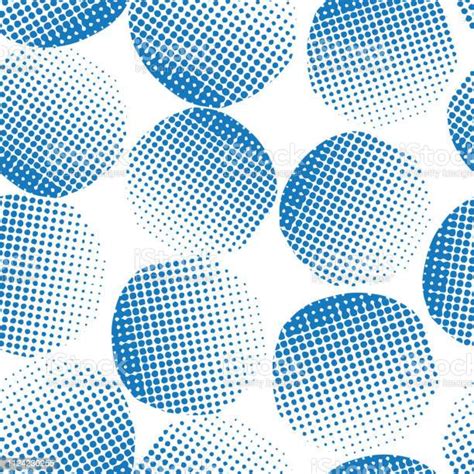 원활한 벡터 배경 질감된 서클 블루 흰색 바탕에 파란색 점입니다 추상적인 기하학적 배경입니다 점선된 원 패턴입니다 0명에 대한 스톡 벡터 아트 및 기타 이미지 Istock