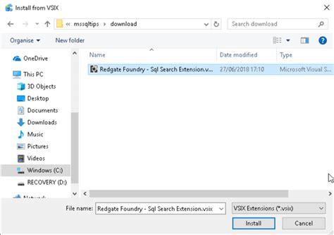 Installing Extensions In SQL Operations Studio