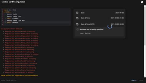 Entities Card Row Type Button Is Not Accepted · Issue 9939 · Home