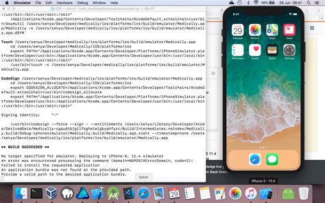 Cordova Builds Ios App And Opens Emulator But Doesnt Install Stack