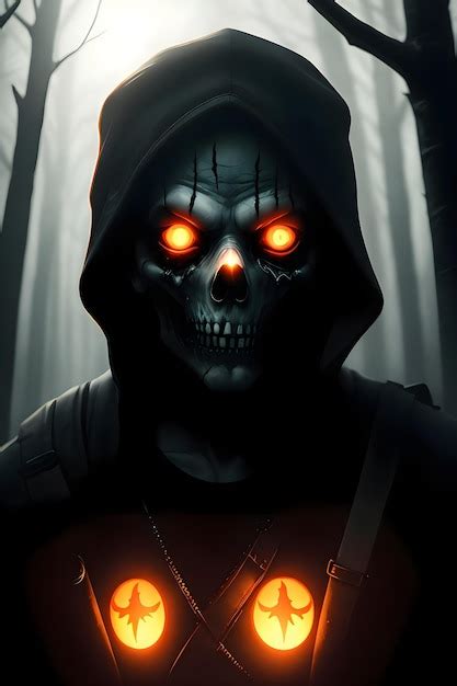 cadáver de zumbi no conceito de halloween da floresta escura foto premium