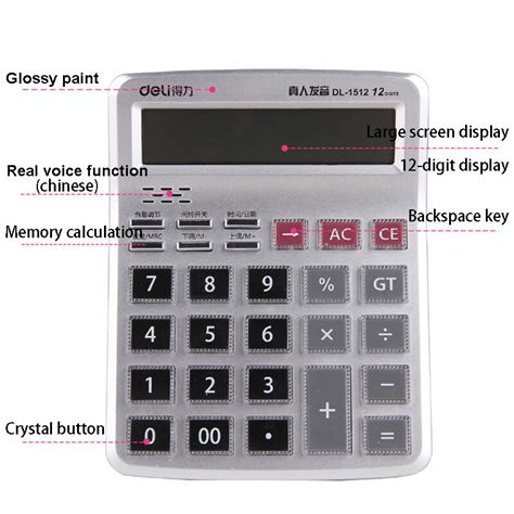 Deli Economical Crystal Button Calculator Real Hum Grandado