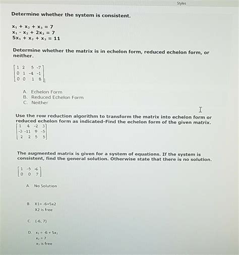 Solved Determine Whether The System Is Consistent X1