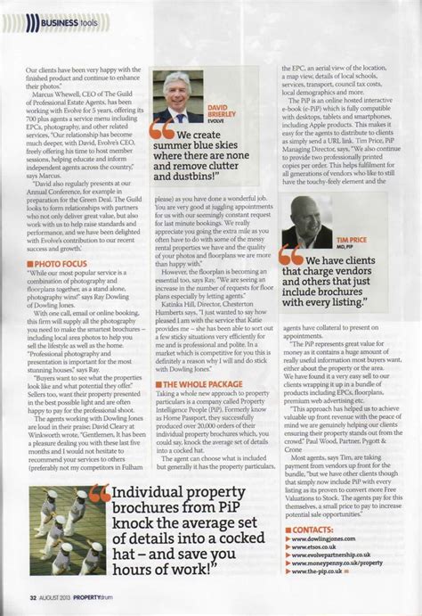 Pip Feature In Todays August Edition Of Property Drum In The Business