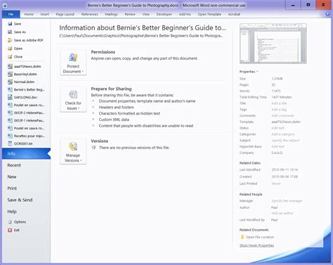 Solved Definition Of Ms Word Document Properties Or Any Other Office