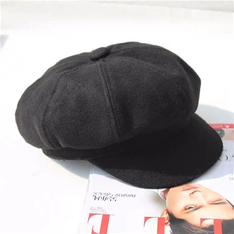 Kpop черно розовая Дженни Осенняя теплая черная замшевая шапка женская кавайная шапка женская