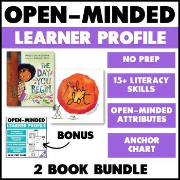Open Minded Picture Books IB PYP Learner Profile Traits Graphic Organizers