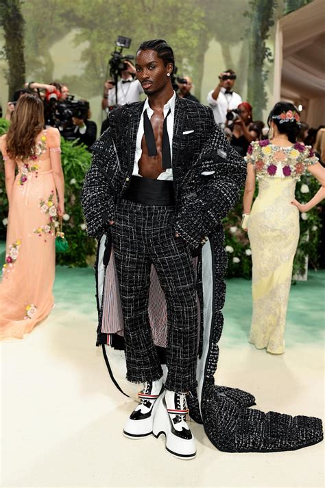 Alton Masons Black And White Platforms At The Met Gala 2024 Red Carpet