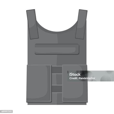 육군 방 탄 조끼는 흰색 배경에 고립 된 흑백 스타일에서 아이콘 군과 육군 기호 주식 벡터 일러스트 레이 션 군복에 대한 스톡 벡터 아트 및 기타 이미지 Istock