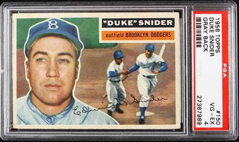 Lot Detail 1956 Duke Snider Slabbed Topps Card Psadna