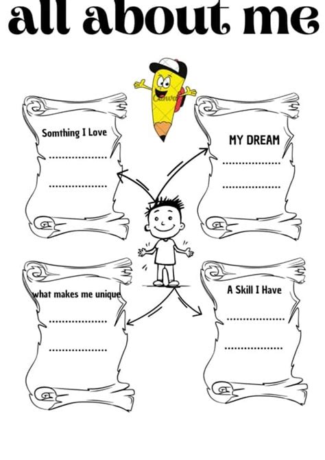 Back To School All About Me Worksheet Getting To Know You Activities