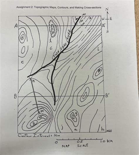 Solved Assignment 2 Topographic Maps Contours And Making