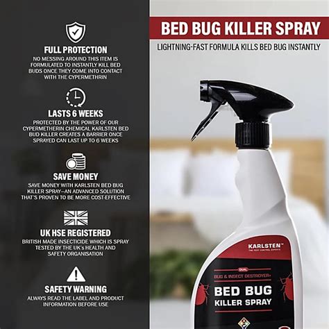 Karlsten Bed Bug Killer Spray Fast Acting Elimination Of Bed Bugs Kills