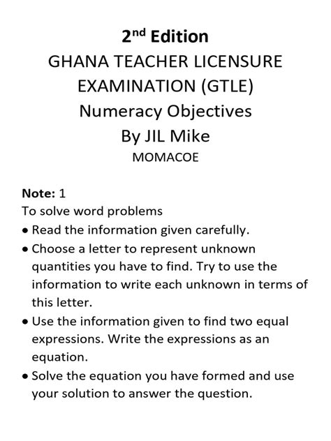 Numeracy Questions And Answers Pdf Equations Numbers