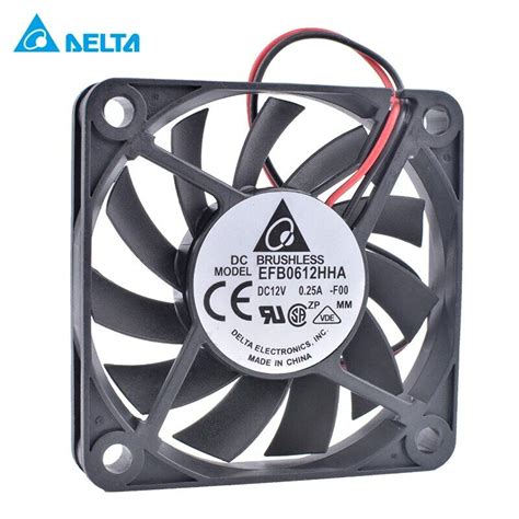 냉각 혁명 Efb0612hha 6cm 60mm 6010 12v 025a 이중 볼 베어링 대형 풍량 냉각 팬 냉각 환풍기