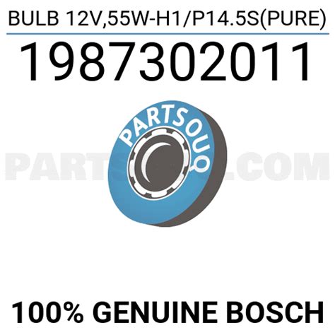 Bulb 12v55w H1p145spure 1987302011 Bosch Parts Partsouq