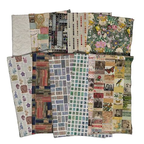 Eclectic Elements Multi Palette Tim Holtz 100 Cotton Quilting Fabric