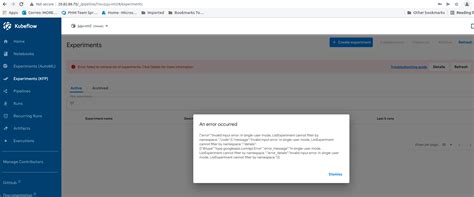 In Single User Mode Listexperiment Cannot Filter By Namespace · Issue 412 · Canonicalbundle
