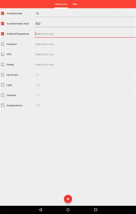 Sensor Record Apk สำหรับ Android ดาวน์โหลด
