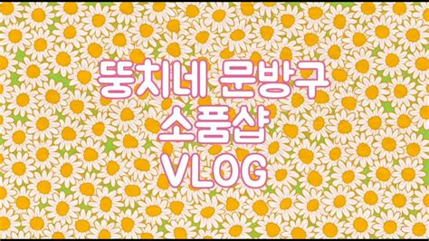 뚱치네문방구 소품샵 일상 택배 포장 브이로그 Youtube