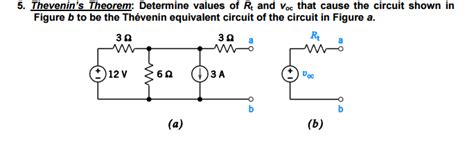 solved determine values of r t and v oc that cause the